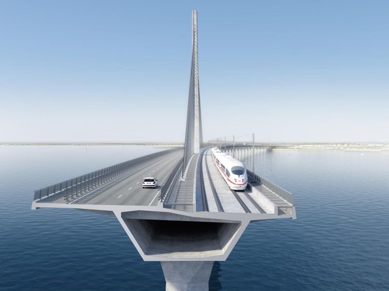The new Storstrøm Bridge ; a 3.832 km road and railway link | Railway ...